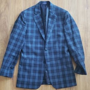 Stafford | Suits & Blazers | Stafford Crosshatch Plaid Navy Blue Blazer ...